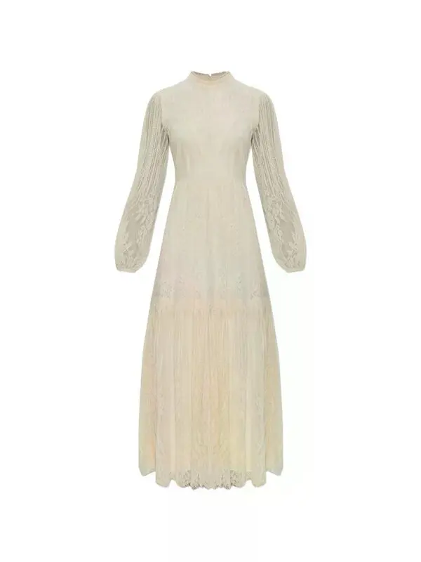 ALLSAINTS Lillian Ruffled Midi Dress - Neutrals