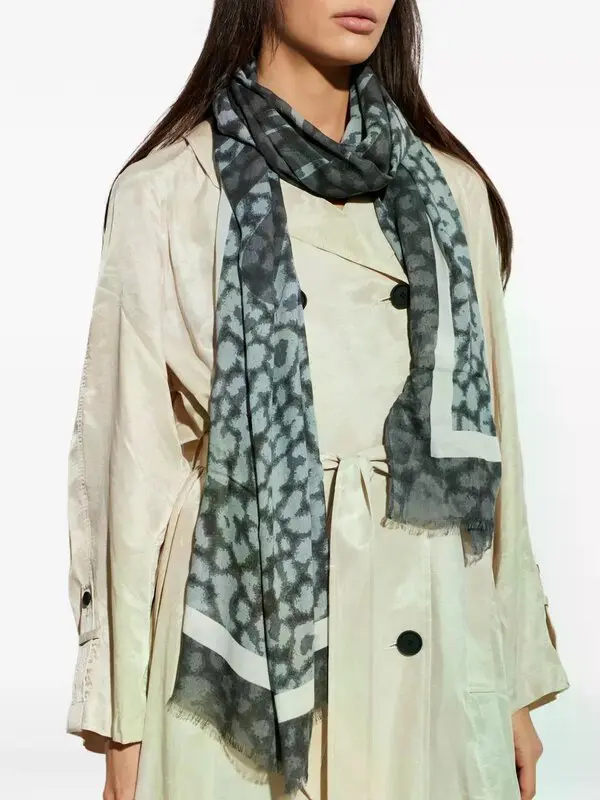 ALLSAINTS Leopard-print Frayed Scarf