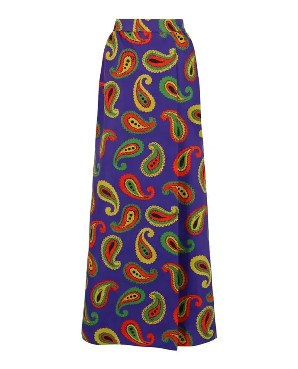 Gucci Paisley Printed Canvas Skirt