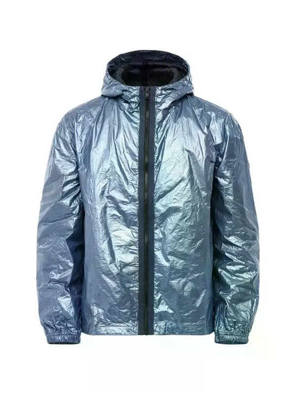 Givenchy Lamé Hooded Jacket - Blue