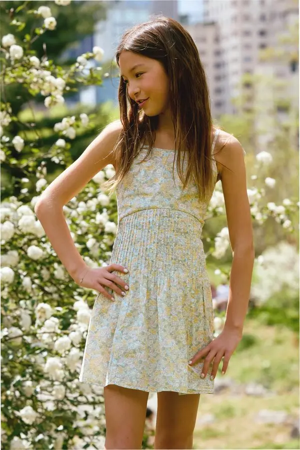 LoveShackFancy Made With Liberty Fabrics Tween Havrea Dress - Golden Hillside