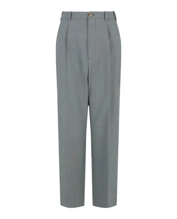 Gucci High Rise Wool Trouser Pants - Grey