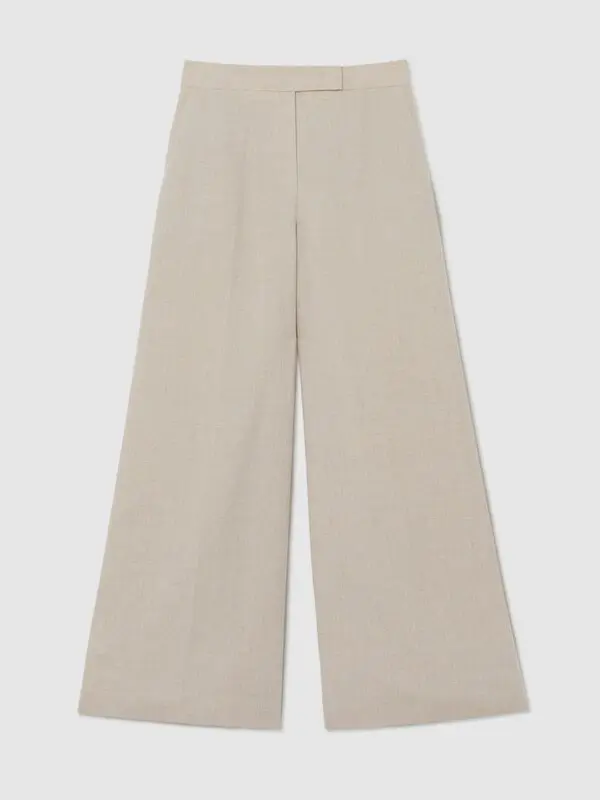 REISS Kit Linen Wide-leg Suit Trousers