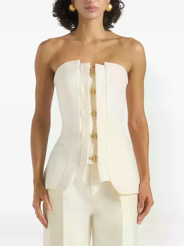 Manière De Voir Clasp Detail Bandeau Top - Neutrals