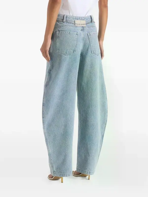 Manière De Voir Hourglass Barrel Leg Jeans With Chain Detail