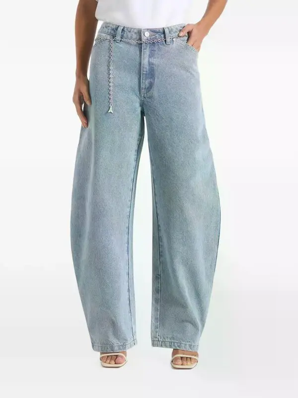 Manière De Voir Hourglass Barrel Leg Jeans With Chain Detail