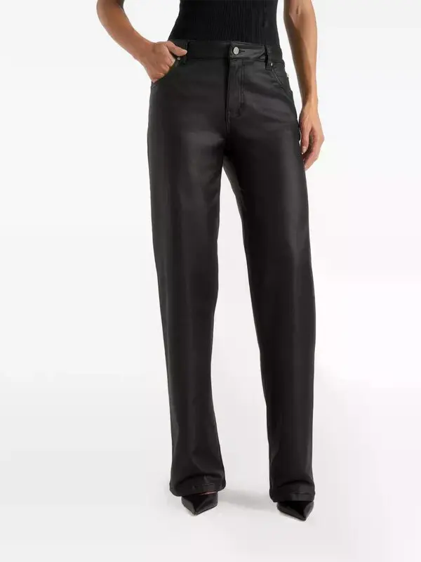 Manière De Voir Wax-effect Jeans - Black