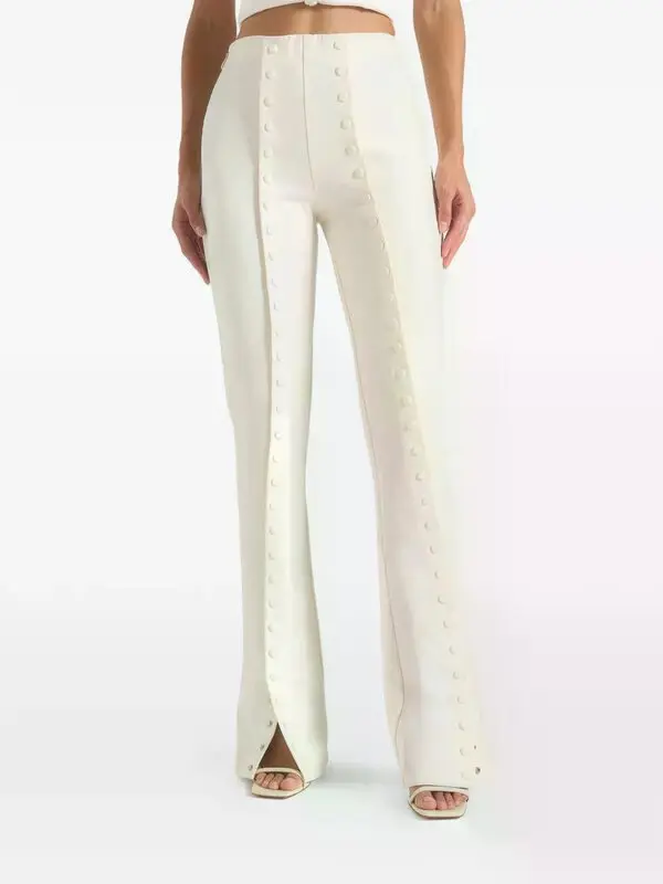 Manière De Voir Tailored Button-detail Trousers - Neutrals