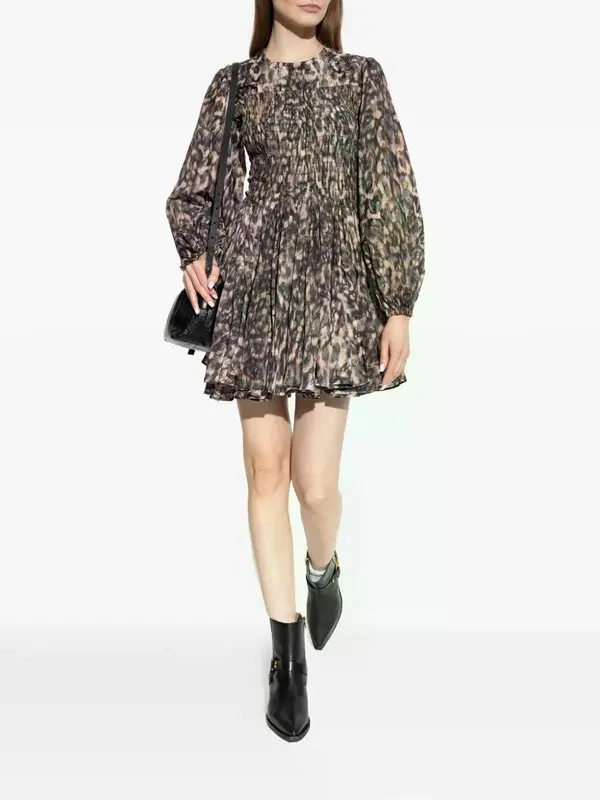 ALLSAINTS Chia Smocked Mini Dress