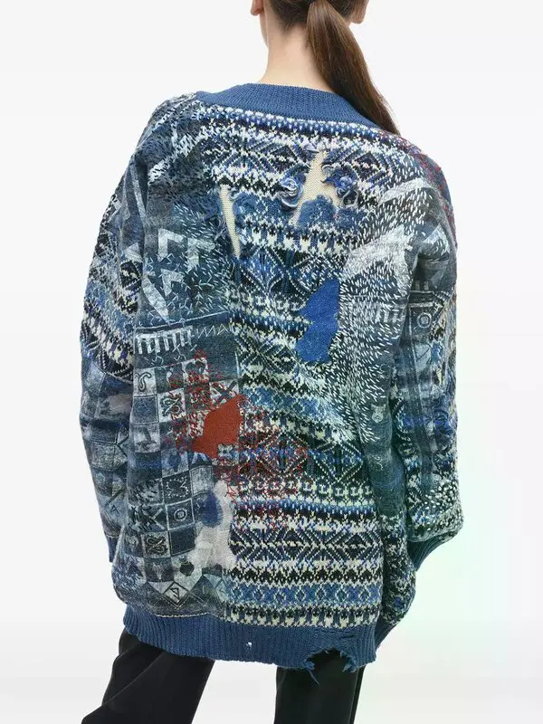 MAISON MARGIELA Embroidered V-neck Sweater