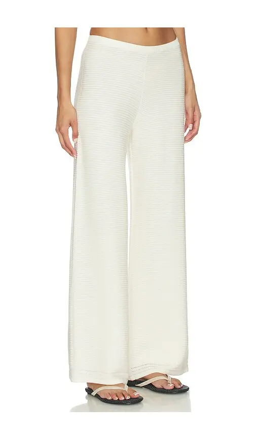 LA LIGNE Crochet Knit Wide Leg Pants