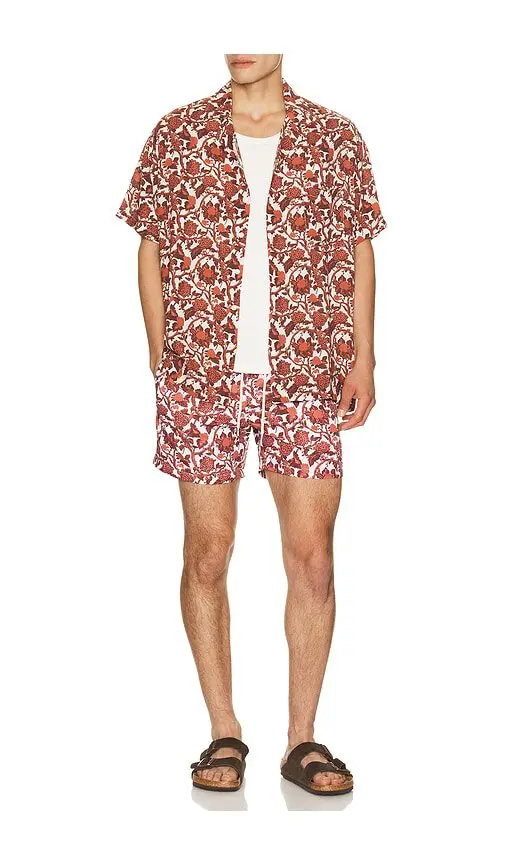ARRELS BARCELONA Kabak X Lazaro Rosa Violan Classic Swim Shorts - Red Kabak