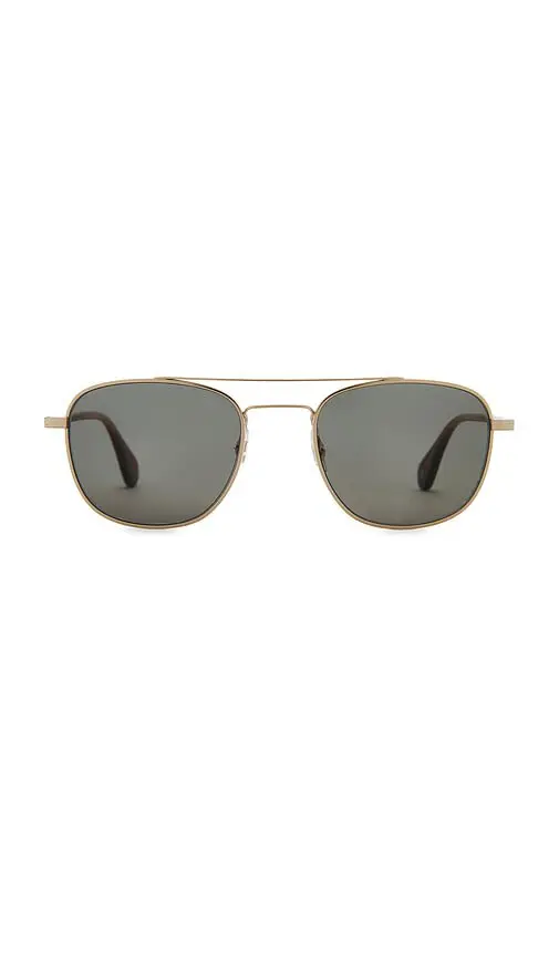 Garrett Leight Clubhouse Ii Sunglasses - Gold Spotted Brown Shell & Green