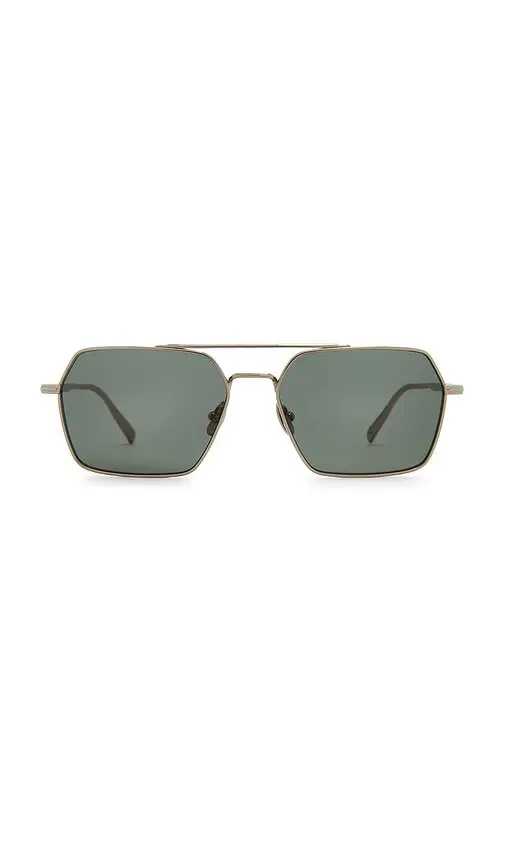 Garrett Leight Alta Sun Sunglasses - Radiant Gold & Semi Flat Green