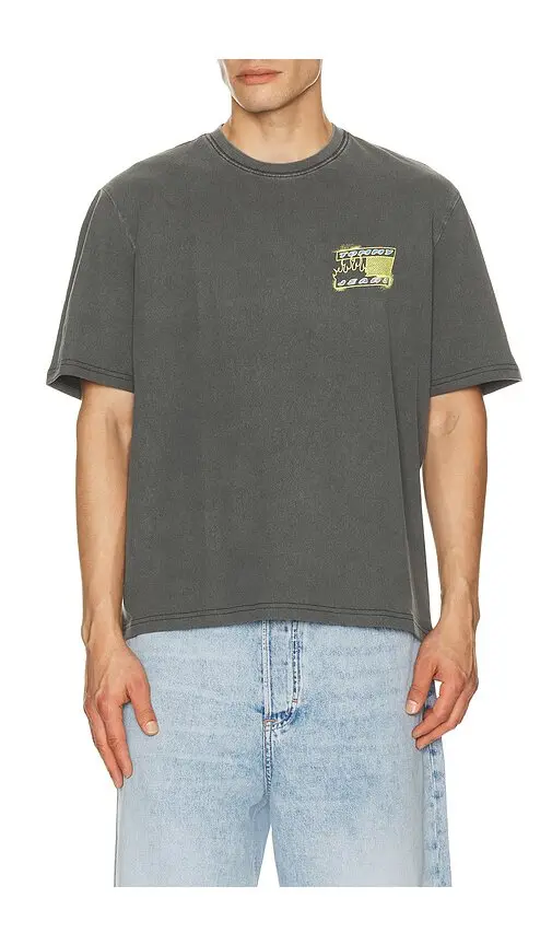 Tommy Hilfiger 90s Bubble Flag Tee In Charcoal