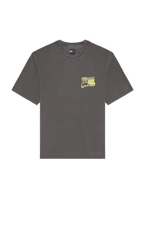Tommy Hilfiger 90s Bubble Flag Tee In Charcoal
