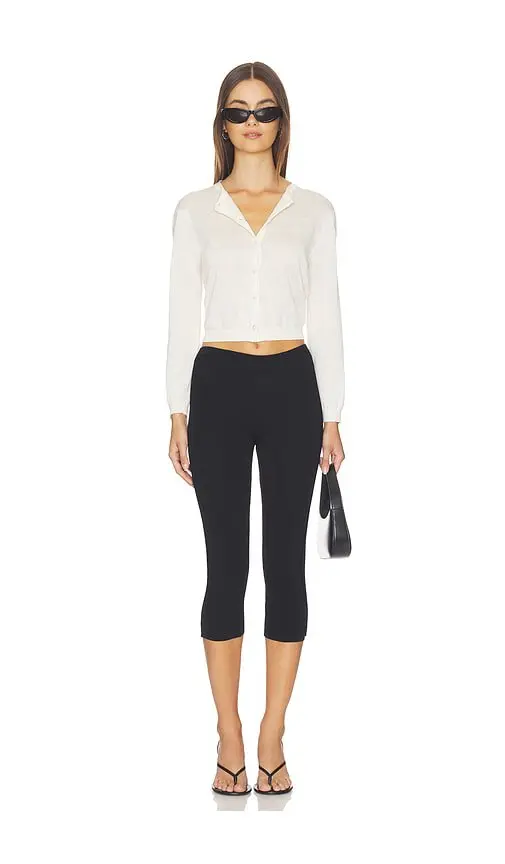 Theory Cropped Linen-blend Cardigan