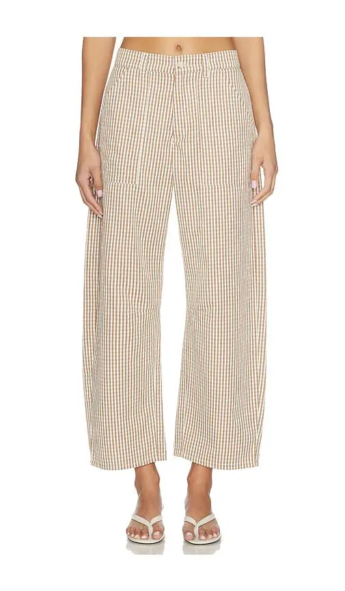 Lna Checkered Cotton Blend Trousers