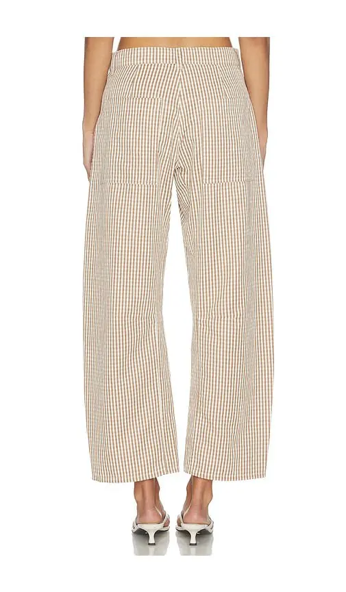 Lna Checkered Cotton Blend Trousers