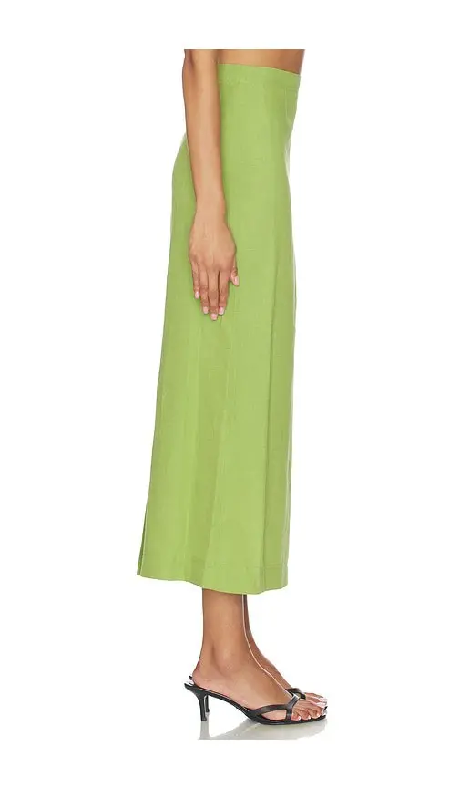 ALIGNE Linen Mix Midi Skirt - Apple