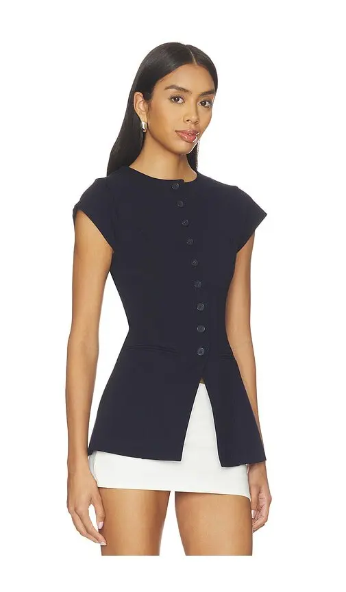 ALIGNE Ariel Ponte Top With Button Closure