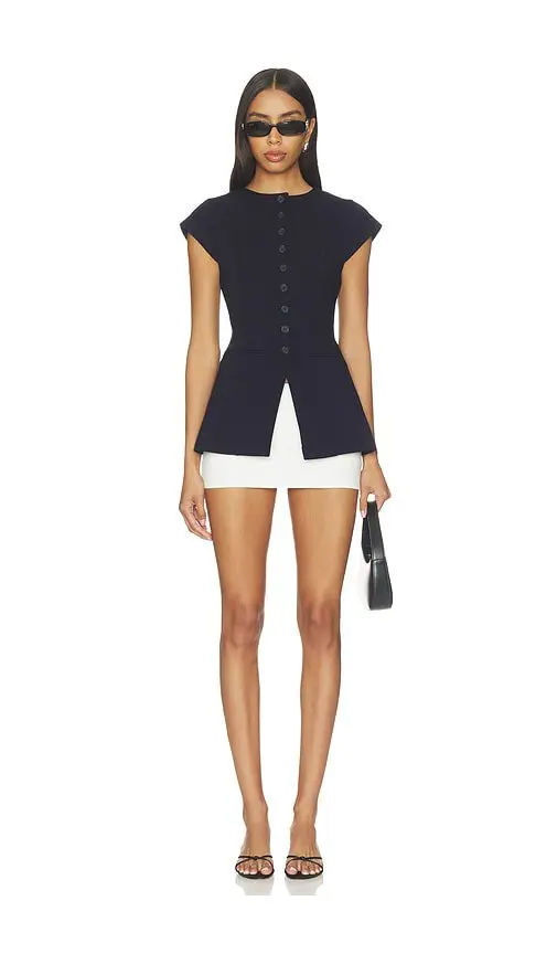 ALIGNE Ariel Ponte Top With Button Closure