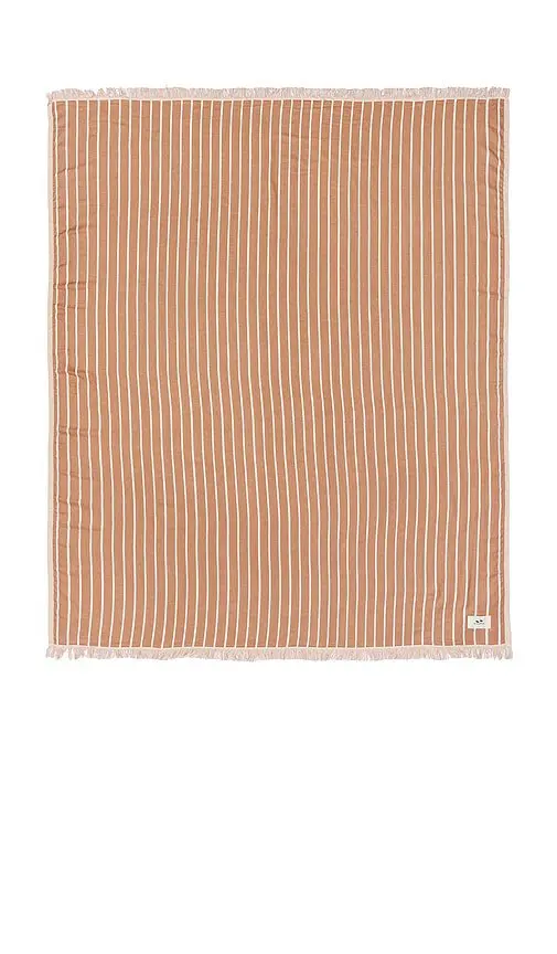 SLOWTIDE Koko Driftweave Blanket In Blush - Mousse