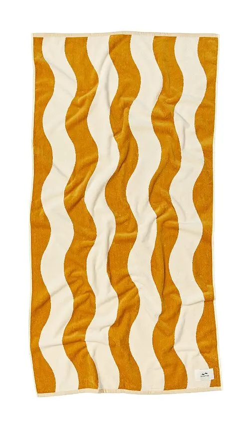 SLOWTIDE Stripe Towel In Yellow,white - Brush