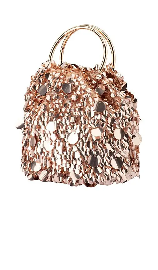 OLGA BERG Sequined Top Handle Bag