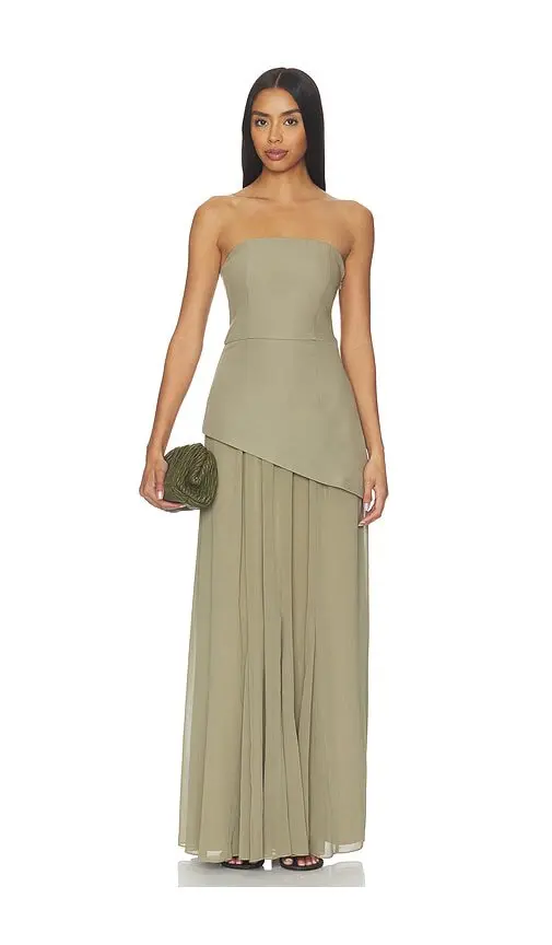 4TH & RECKLESS Kathryn Strapless Maxi Dress With Layered Skirt