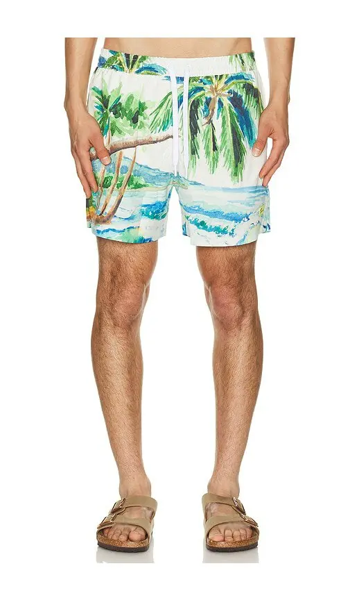 DUVIN DESIGN Postcard Swim Shorts - Blue