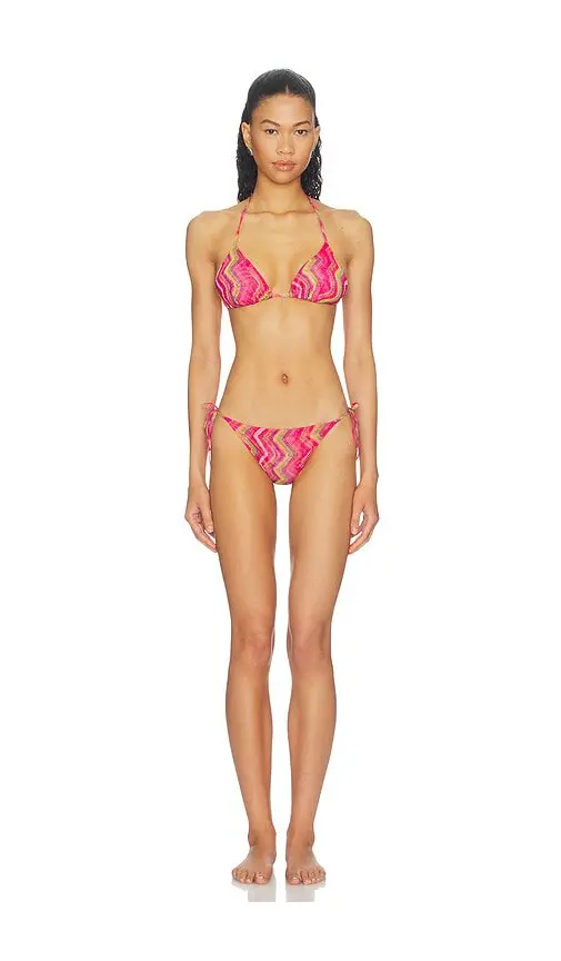 Eywasouls Malibu Layla Bikini Set - Electric Wave Pink