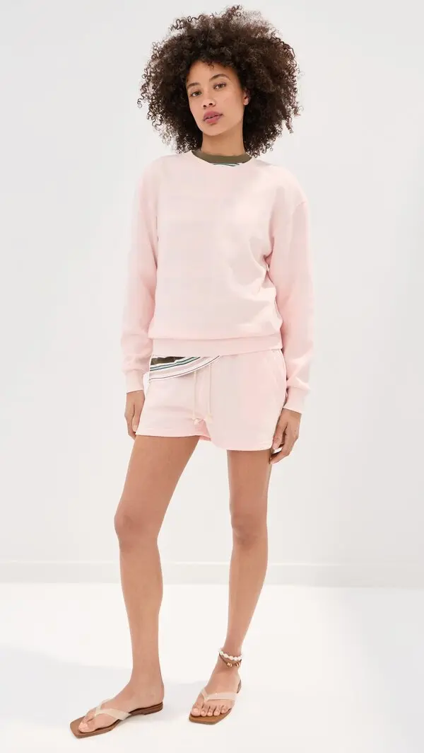 STATE & LAKE Dillon Sweatshorts - Pale Pink