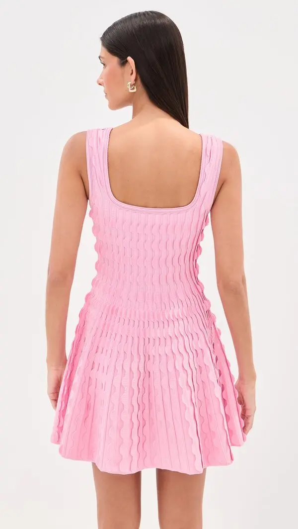 Simkhai Vanna Scalloped Knit Mini Dress