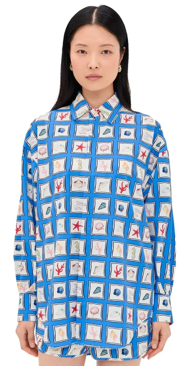 STYLEST X Lia Burke Libaire Quick-drying Button-down Beach Shirt