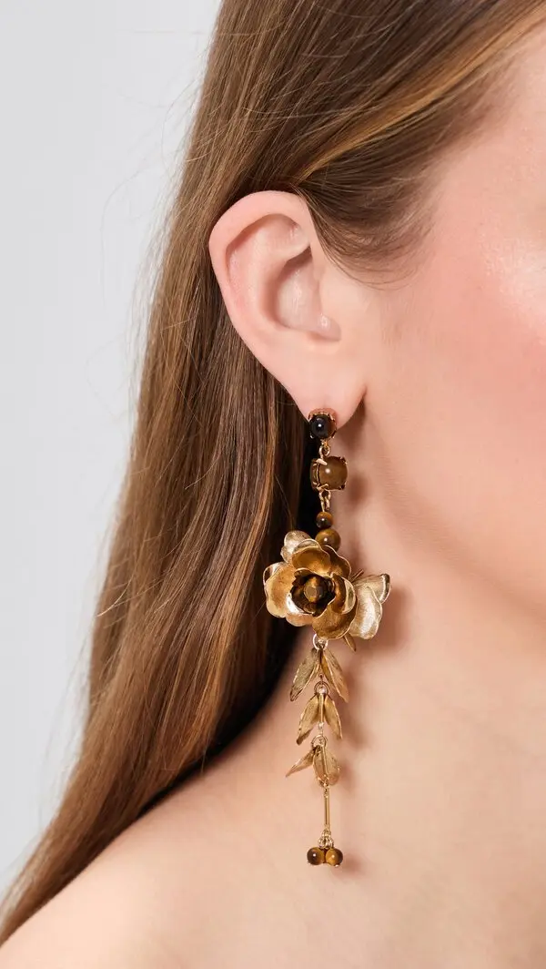 Shashi Gardenia Beaded Dangle Earrings