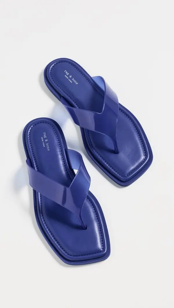 Rag & Bone Gracie Jelly Thong Sandals - Dpblu