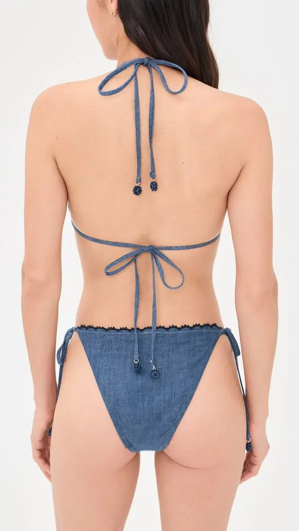 Zimmermann Aster Embroidery Bikini - Denim