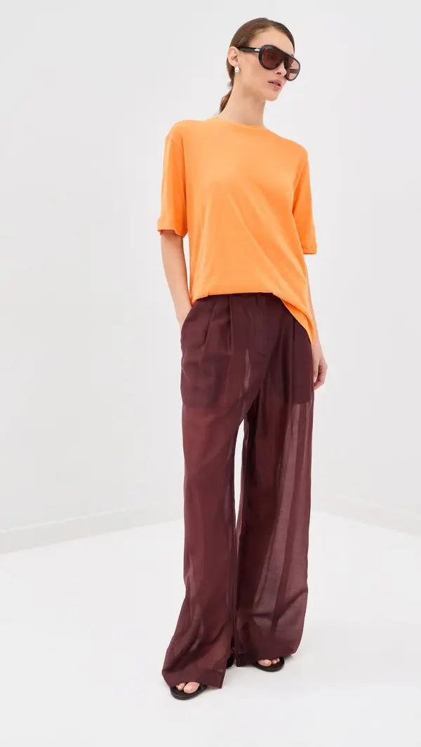 Tibi Sheer Crepe Knit Tee