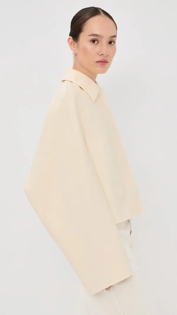 Another Tomorrow Short Mac Blouson Shirt