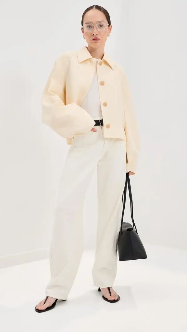 Another Tomorrow Short Mac Blouson Shirt