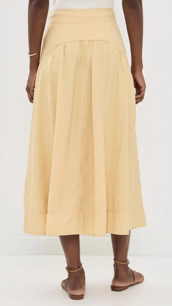 Ba&sh Donia Midi Skirt - Paille