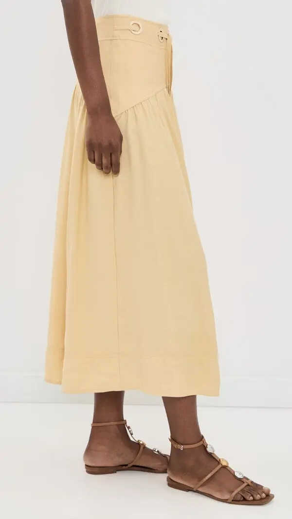 Ba&sh Donia Midi Skirt - Paille