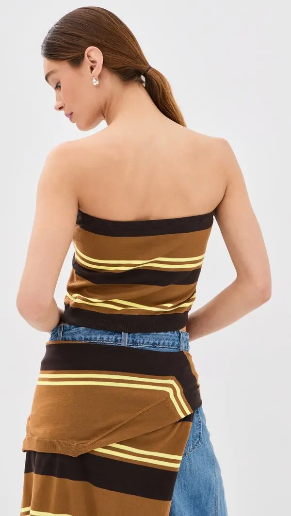 Tibi Striped Tube Top