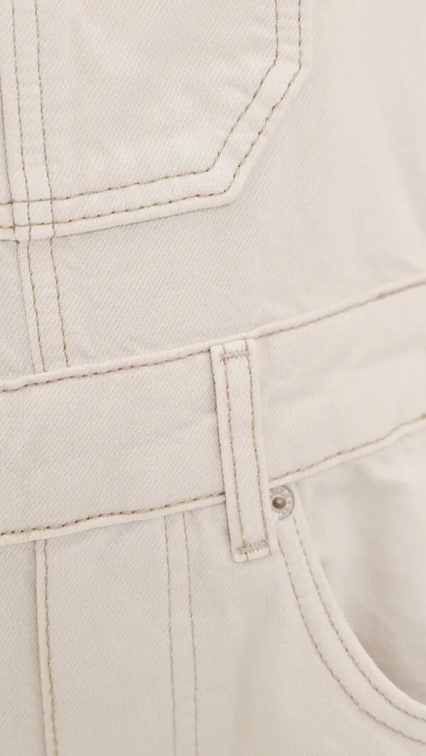 Free People Good Luck Overalls - Milk