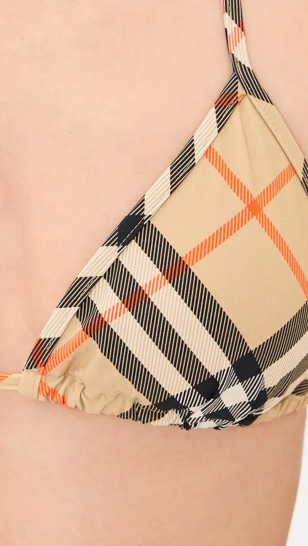 Burberry Sadie Check Bikini Top - Sand