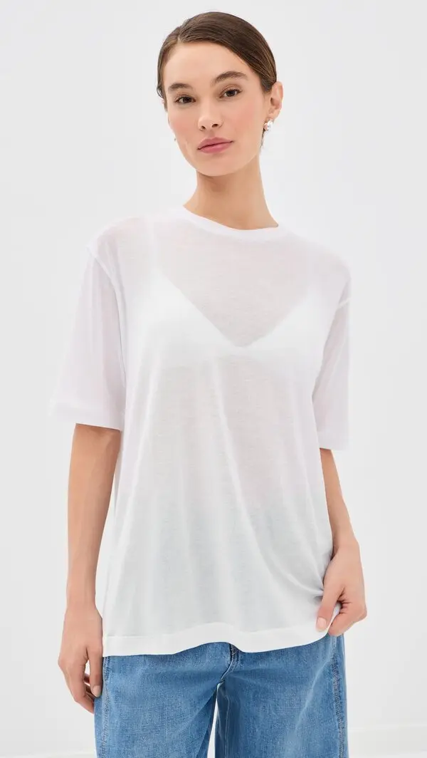 Tibi Sheer Crepe Knit Tee