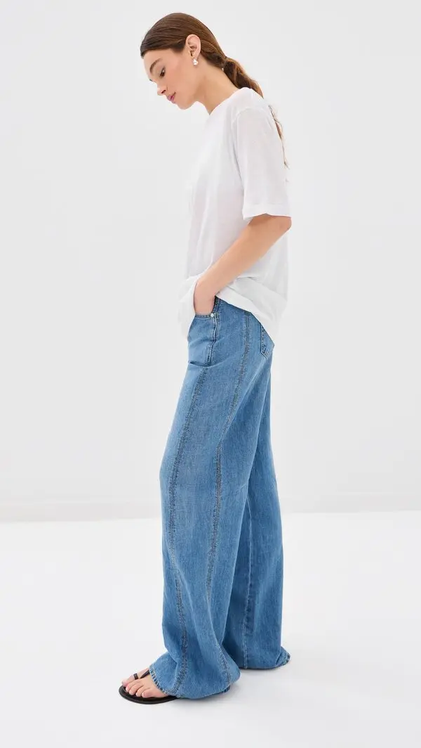 Tibi Sheer Crepe Knit Tee