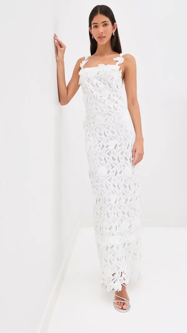 simkhai white sequin dress Starla Embellished Midi Dress  SIMKHAI