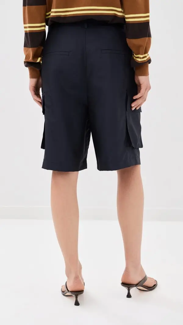 Tibi Crispy Nylon Stella Shorts